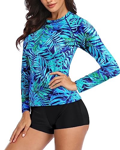 Two Piece Rash Guard Long Sleeve Swimsuits Uv Upf 50+ – Daci