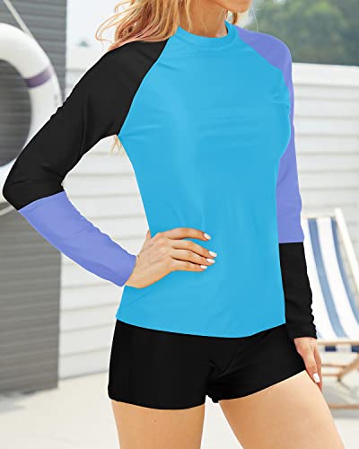 Body Coverage Bathing Suit Sets Long Sleeve Swimming Suits Women-Black ...